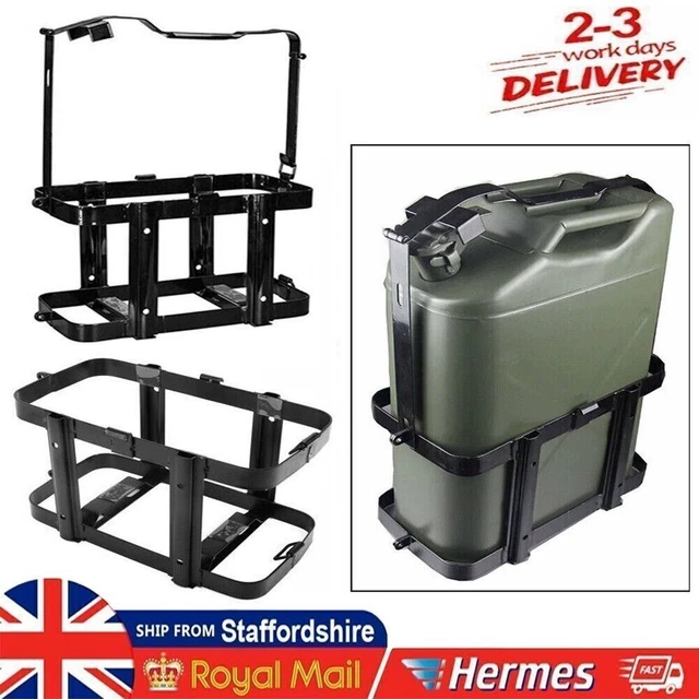 10L/20L UNIVERSAL LOCKABLE Jerry Can Holder Fuel Tank Basket Mount Rack ...