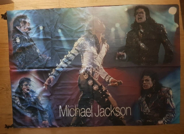 MICHAEL JACKSON DRAPEAU GIANT Fahne PURPLE FLAG / POSTER 136cm x 98cm ...