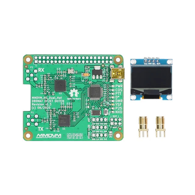 MMDVM DUPLEX HOTSPOT Board with OLED Display Support DMR P25 D Star ...