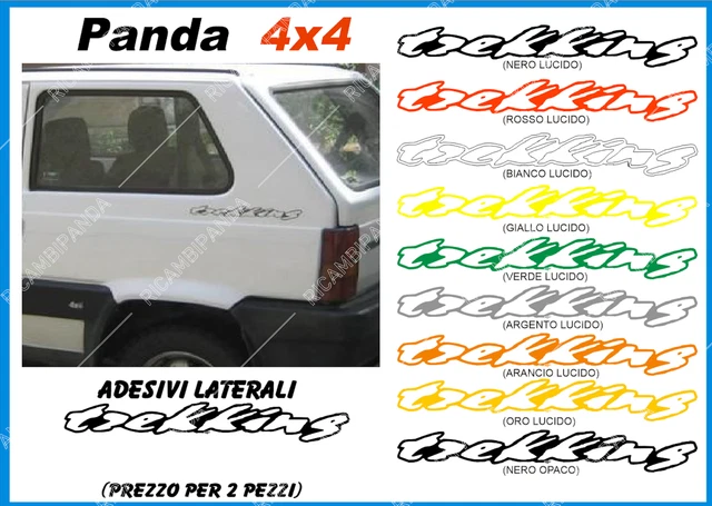 FIAT PANDA 4X4 ADESIVO STICKER LATERALI TREKKING MONOCOLORE COLORI COME ...