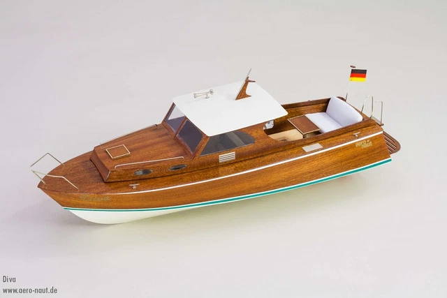 AERO-NAUT DIVA RADIO Control Cabin Cruiser Boat Wooden Kit £104.98 ...