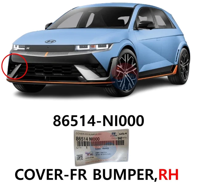 ORIGINAL OEM FRONT Bumper RH Cover Trim 86514 NI000 ~ Hyundai Ioniq 5N ...