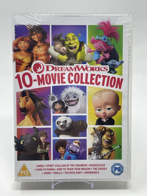 DREAMWORKS 10 MOVIE Collection, Trolls, Shrek, Cross, Panda, Home (DVD ...