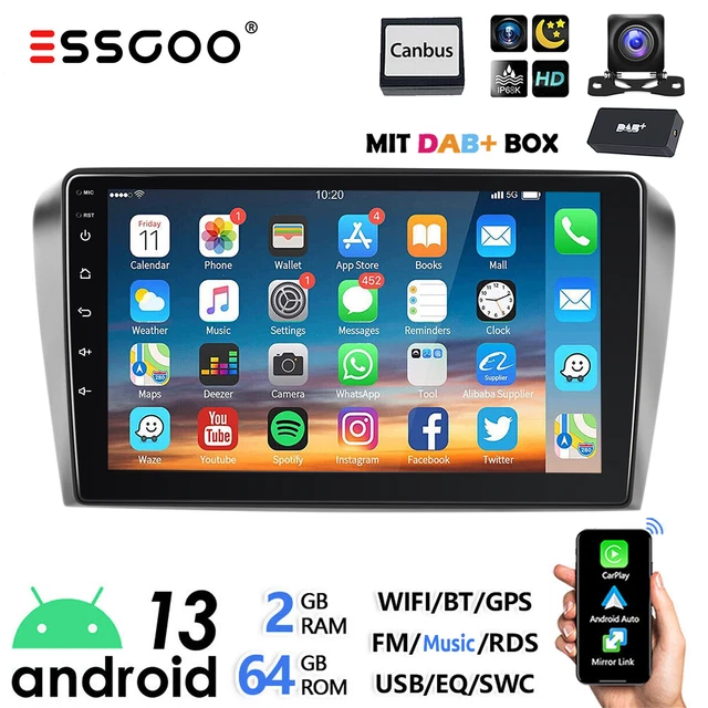 DAB+ 64G ANDROID 13 Autoradio GPS Navi WIFI RDS +Kam Für Mazda 3 2003-09 Carplay EUR 149,99 ...