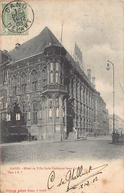 BELGIË - GENT (O. Vl.) Stadhuis - Uitg. Albert Sugg Serie 1 N. 7 EUR 5 ...
