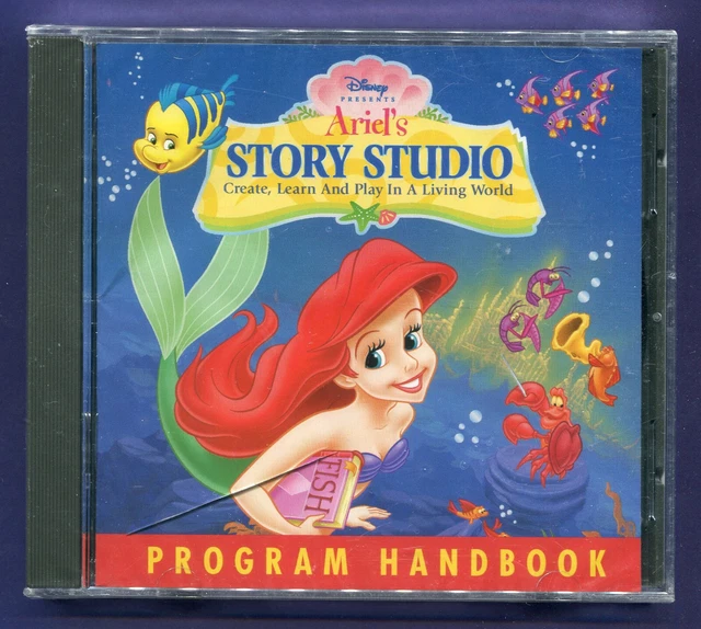 DISNEY PRESENTS ARIEL’S Story Studio Program Handbook CD Game Mac ...