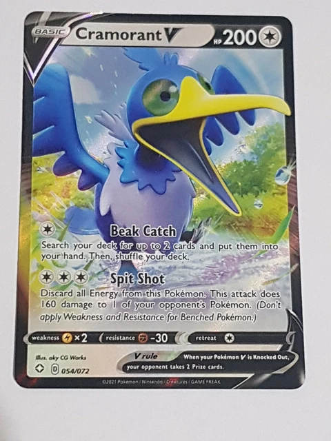 CRAMORANT V - 054/072 - Ultra Rare - Shining Fates - Pokemon Card $30. ...