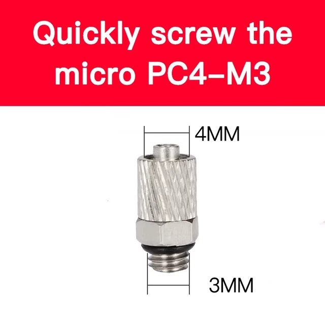 PNEUMATIC MINIATURE CONNECTOR PL/PC4/6-M5/M3/M6/M4 SMC Type Miniature ...