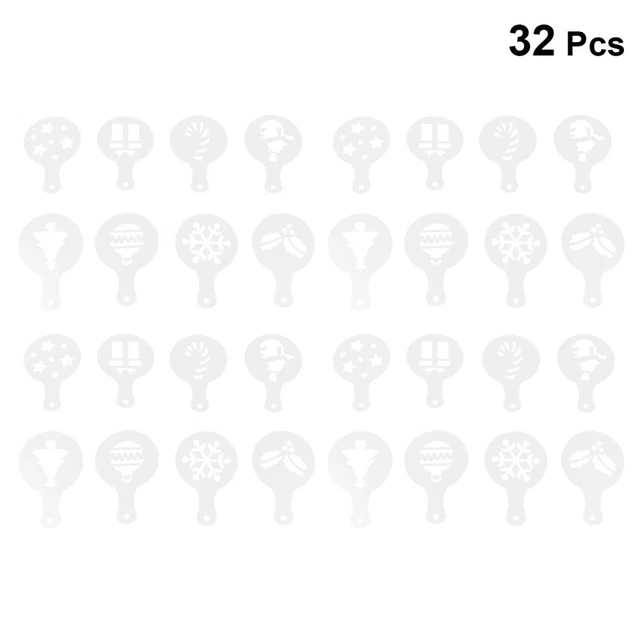 32 PCS COFFEE Stencil Template Cappuccino Art Templates Decoration $19. ...