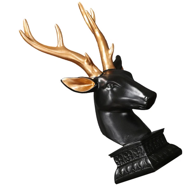 STATUA A LIBRERIA testa di cervo statuine scrivania centrotavola ...