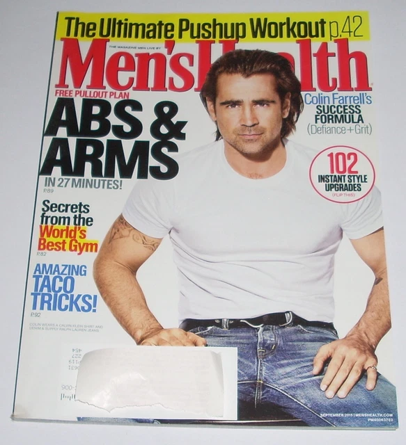MEN'S HEALTH MAGAZINE September 2015 Colin Farrell Cover £3.96 ...