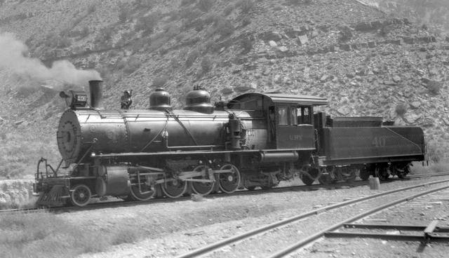 URY UINTAH RAILWAY narrow gauge locomotive engine No 40, 2-8-2 Old ...