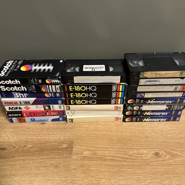 22 USED VHS Video Tapes All With Recording On Old Films And Tv Shows £ ...