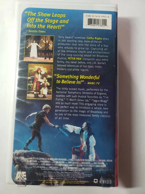 PETER PAN (VHS, 2000, Bullet Style Clam Shell) Cathy Rigby £7.99 ...