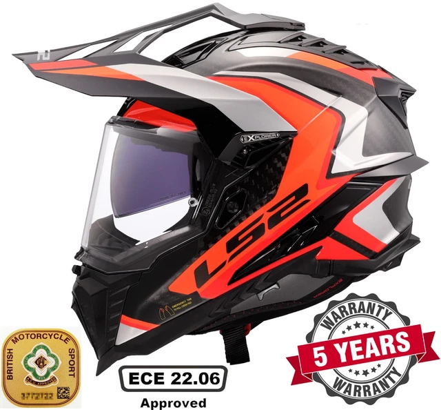 LS2 MX701 EXPLORER C Carbon Fibre Adventure Motorcycle Helmet Frontier ...