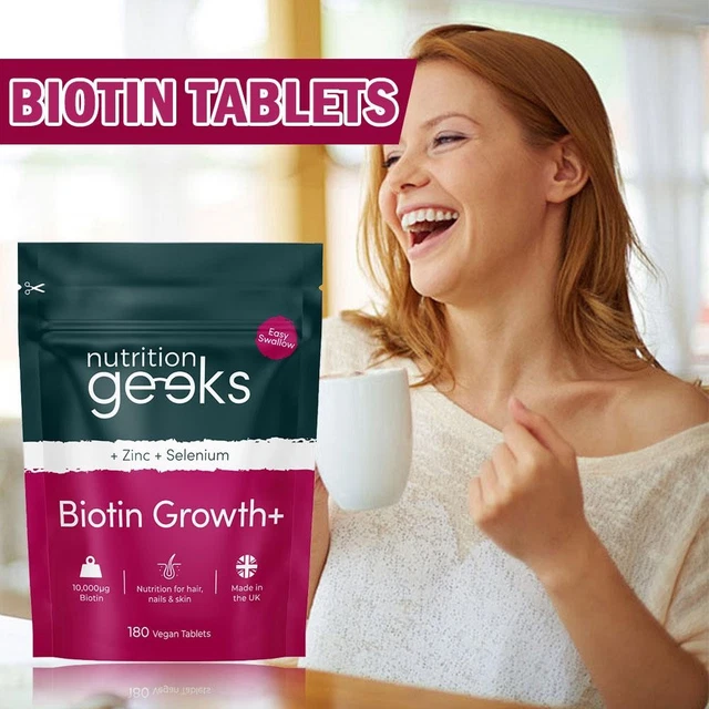 BIOTIN 10,000MCG + Zinc & Selenium | 180 Tablets - Hair Growth/ £6.50 ...