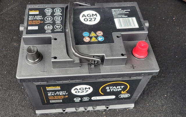 HALFORDS 60 AH - AGM 027 Car Battery 12v Start Stop - Brand New £78.68 ...