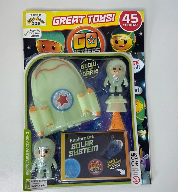 CBEEBIES GO JETTERS Glow In The Dark Figures From magazine #64 2023 ...