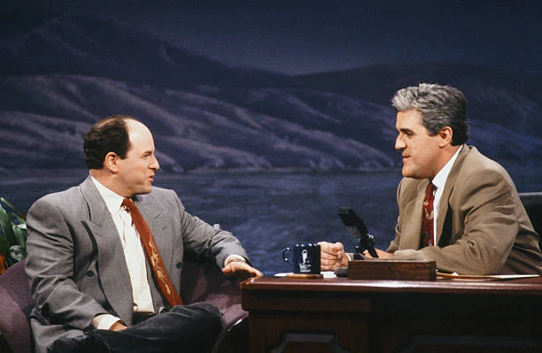 JASON ALEXANDER DURING an interview with host Jay Leno on Octo - 1992 ...