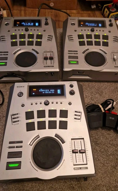 3 X SONY MDS-DRE-1 DJ Mini Disc Decks Need Repair See Description Super ...