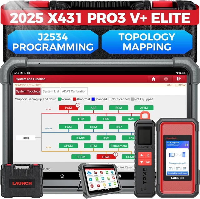 2025 LAUNCH X431 PRO3S+ Elite PAD7 Car Diagnostic Scanner Programming ...