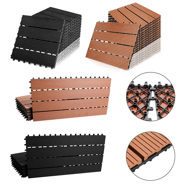 WPC TERRASSENFLIESEN BALKONFLIESEN Terrassenfliese Pool Klickfliese ...