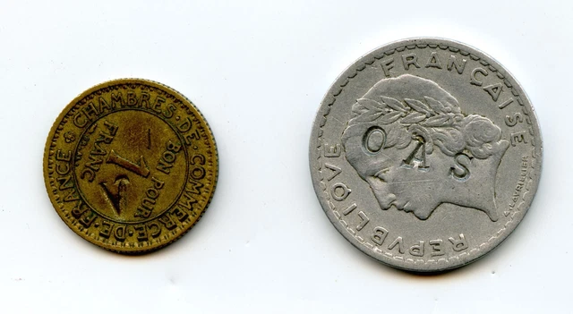 FRANCE, JETON, 1 Franc at 5 Francs Transformées en jetons EUR 15,00 ...