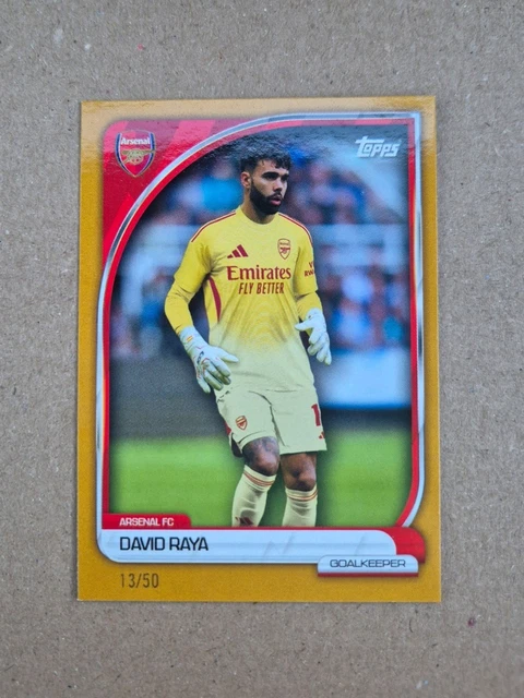 TOPPS ARSENAL COLLECTORS Tin 2025/26 David Raya Gold Parallel /50 £21. ...