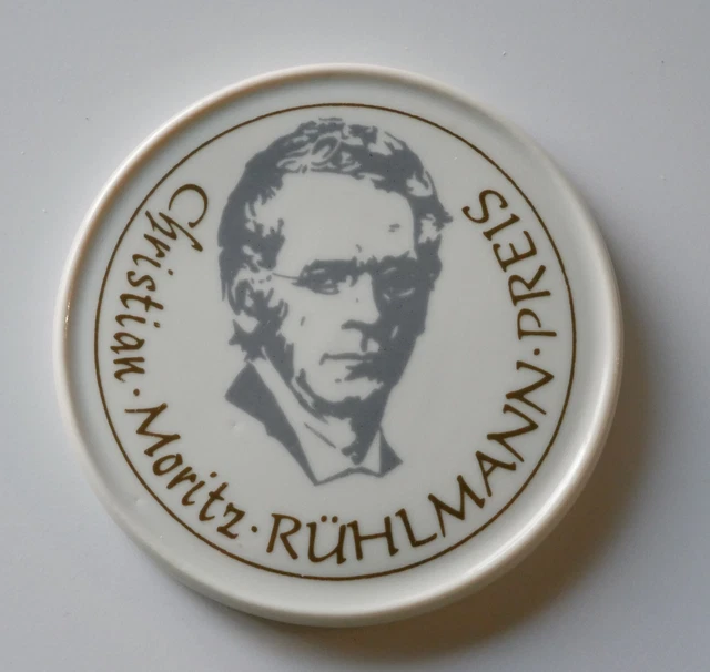 PORZELLANMEDAILLE CHRISTOPH-MORITZ-RÜHLMANN-PREIS , DDR, Karl-Marx ...