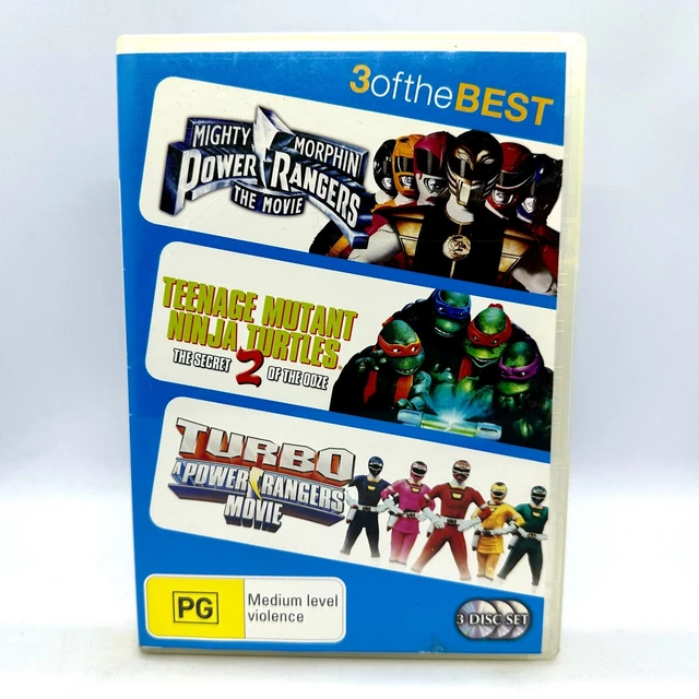 MIGHTY MORPHIN POWER Rangers / Ninja Turtles 2 / Turbo - 3 Movie Set ...