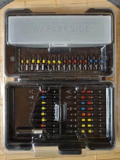 PARKSIDE IMPACT BIT Set PBSI2B2 32 Pieces Colour Coded Storage Box New ...