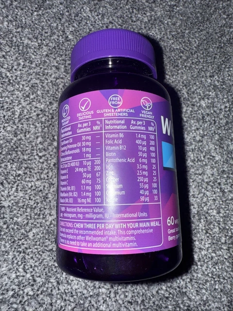 VITABIOTICS WELLWOMAN MULTI-VITAMIN Vegan Gummies Natural Berry Flavour ...