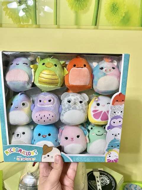SQUISHMALLOWS MICROMALLOWS 12 Pack Bunny Eel Dragon Slug Frog Shark ...