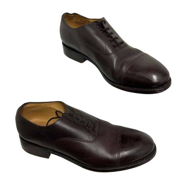 JOHN LAND BROWN Shoes Size: 9 Medium Leather Officers Parade Service ...