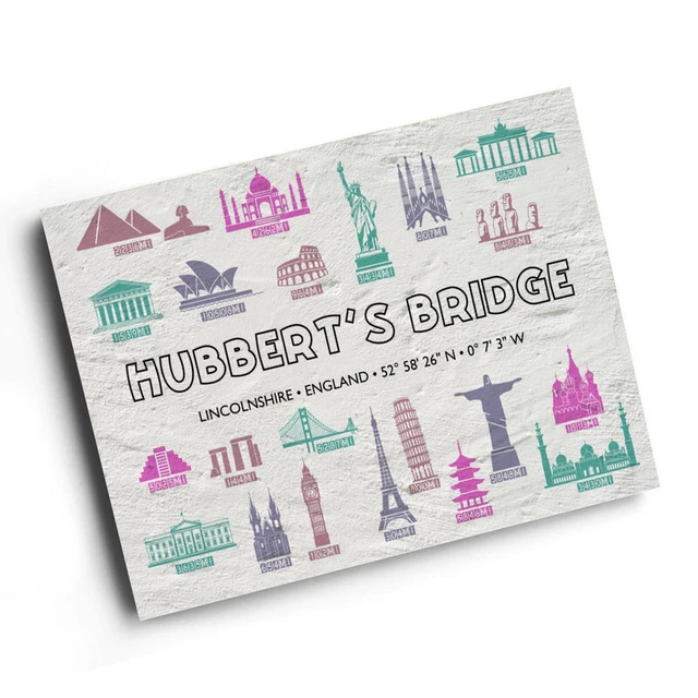 A4 PRINT - Hubbert's Bridge, Lincolnshire, England - World Landmarks £3 ...