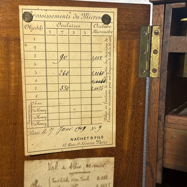 MICROSCOPE ANCIEN DANS Sa Boire Marque Nachet Et Fils EUR 299,99 ...