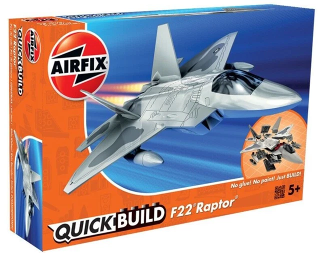 BRAND NEW J6005 Airfix Quick Build "Fits The Box" F22 Raptor Model Kit ...