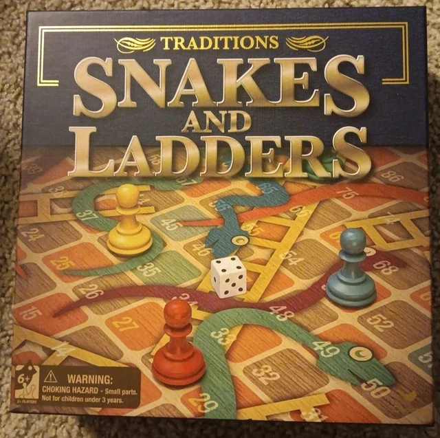 TRADITIONS SNAKES AND Ladders Classic Board Game Kids Strategy -Brand ...