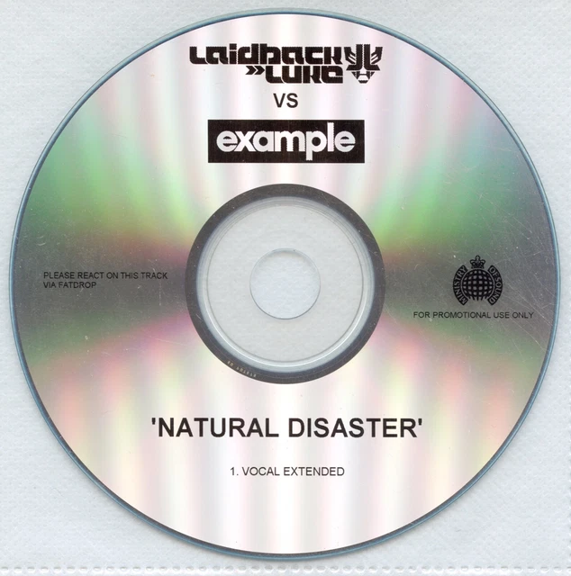 LAIDBACK LUKE VS. Example - Natural Disaster UK 1 Track Promo CD Single ... LAIDBACK LUKE VS. Example - Natural Disaster UK 1 Track Promo CD Single ...