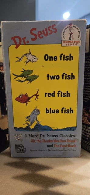 VHS DR SEUSS - One Fish Two Fish Red Fish Blue Fish Thinks Think Foot ...