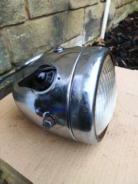 BSA BANTAM D10/14 Sport Chrome Wipac Headlamp Nacelle With Speedo £99. ...