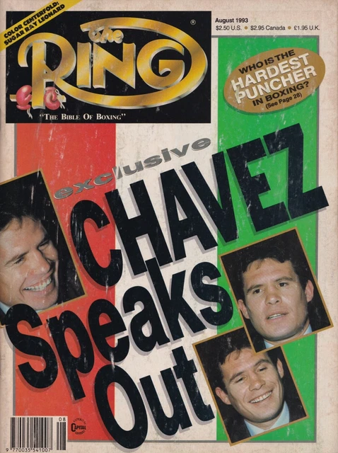 VINTAGE JULIO CÉSAR Chávez The Ring Boxing Magazine August 1993 £7.00 - PicClick UK