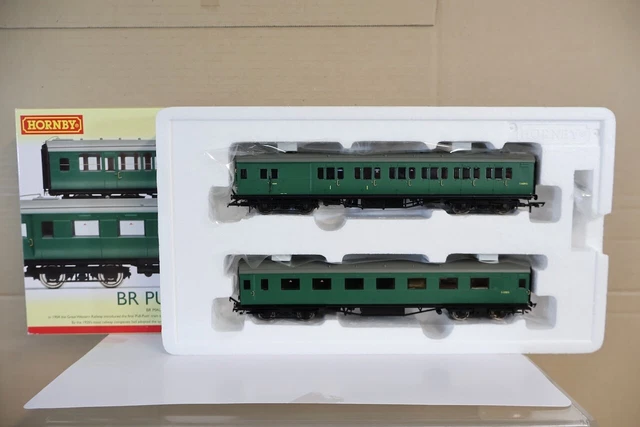 HORNBY R4534C BR SOUTHERN MAUNSELL PULL-PUSH COACHES SET MINT BOXED om ...
