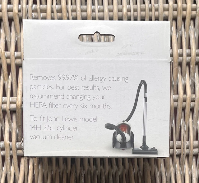 12 X JOHN Lewis 2 HEPA filters to fit John Lewis model 14H 2.5L ...