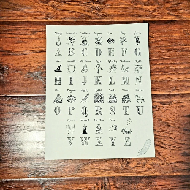 HARRY POTTER ALPHABET Page Prop Replica Harry Potter Chamber of Secrets ...