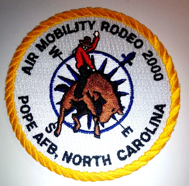 USAF AIR MOBILITY Rodeo 2000 Pope AFB North Carolina Patch Badge Crest ...