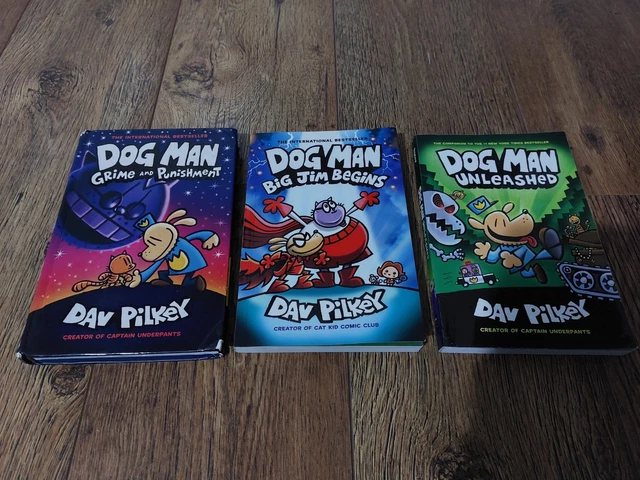 DOG MAN BOOK Bundle by Dav Pilkey Set of 3 Books 1 hardback 2 paperback ...