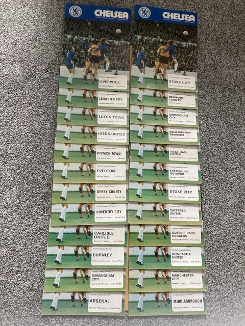 COMPLETE SEASON OF 25 Chelsea Home Programmes 1974-75 Season. £15.06 ...