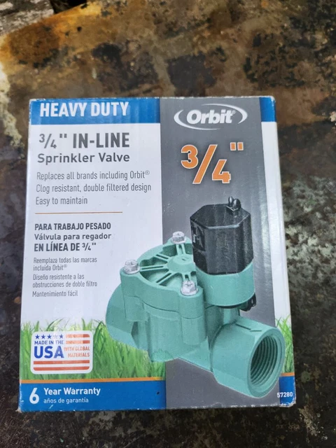 ORBIT 57280-20C RB 3/4" In-line Electric Sprinkler Irrigation Control ...