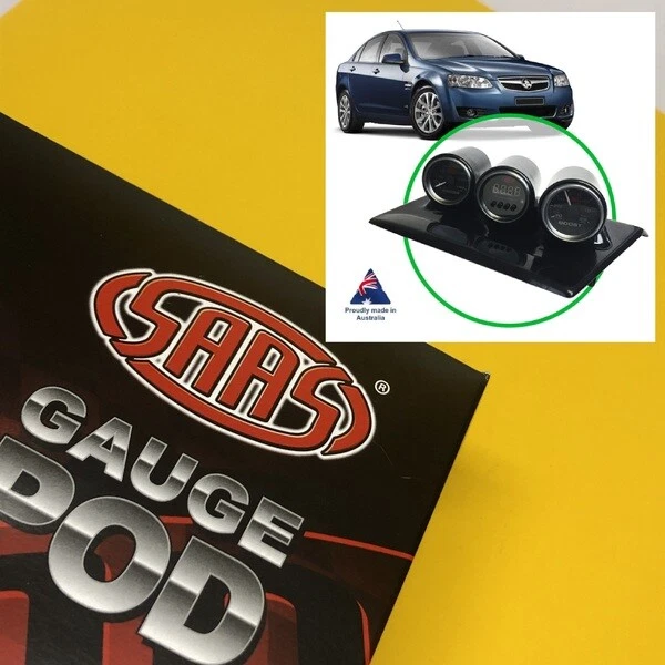 TWIN 2& GAUGE dash top pod for Holden VE I CALAIS + BERLINA 06-10 SAAS ...